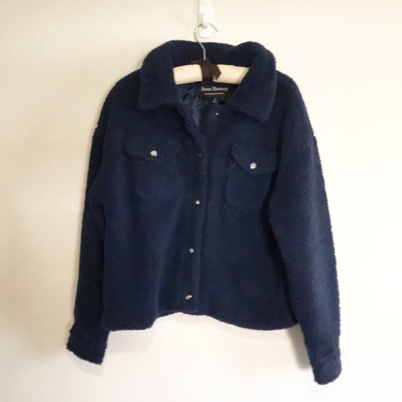 jason maxwell | Jackets & Coats | Jason Maxwell Blue Fuzzy Teddy Bear ...